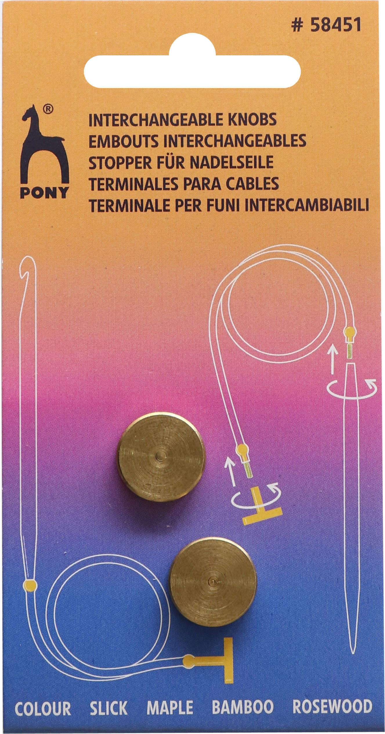 Embouts laiton pour câbles interchangeables Pony - Croch Ta Maille